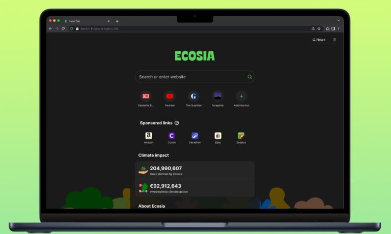 Ecosia’s New Browser Helps You Generate Clean Energy for Earth Day