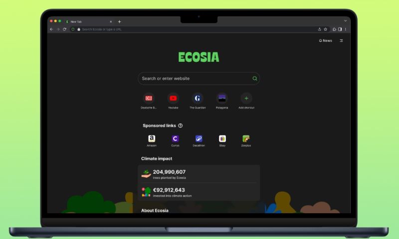 Ecosia’s New Browser Helps You Generate Clean Energy for Earth Day