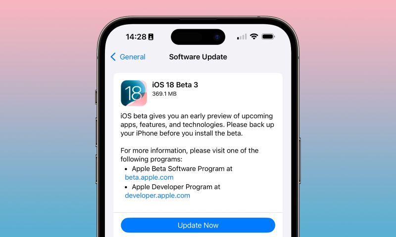 Apple Tweaks iOS 18 Developer Beta Ahead of Public Beta