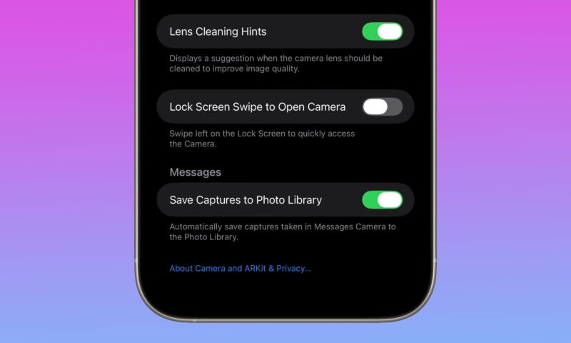 The Lock Screen Camera Gets an Off Switch in iOS 26.1 Beta 4
